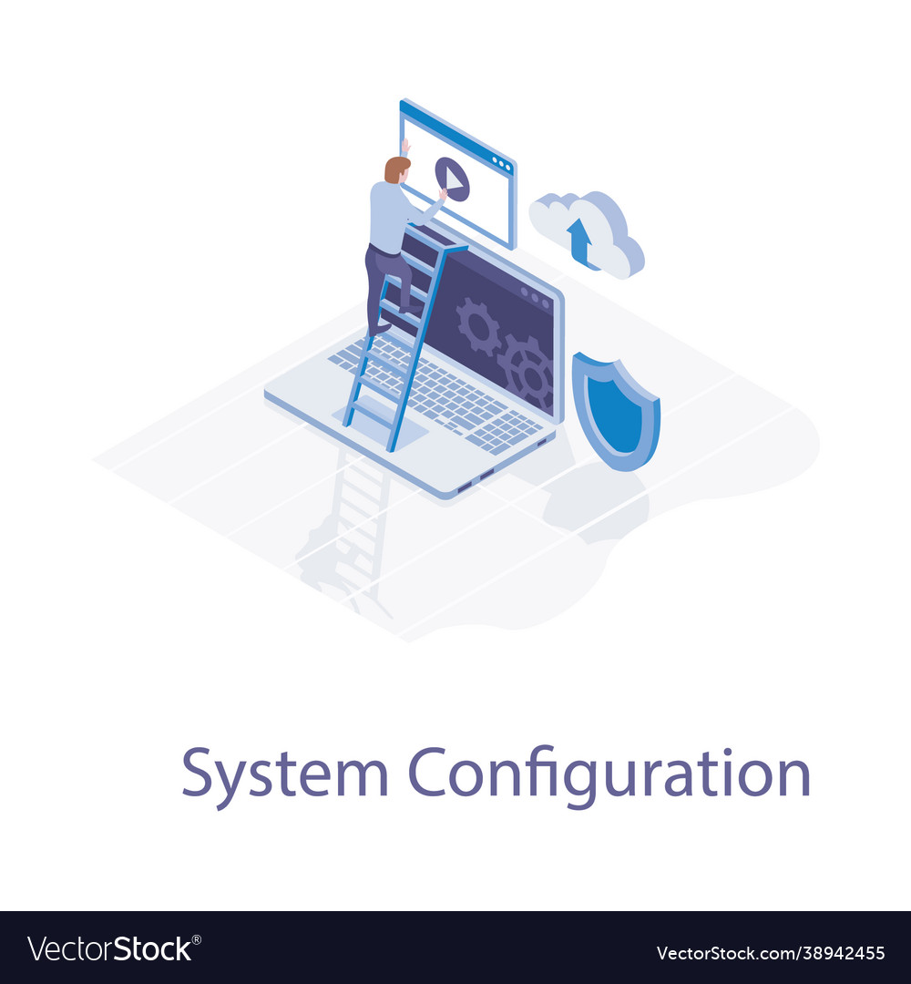 System configuration Royalty Free Vector Image