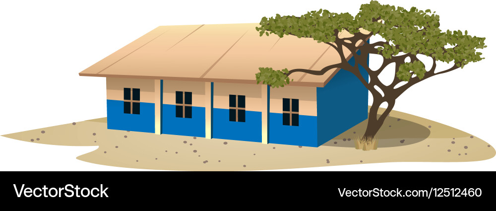 African school village Royalty Free Vector Image