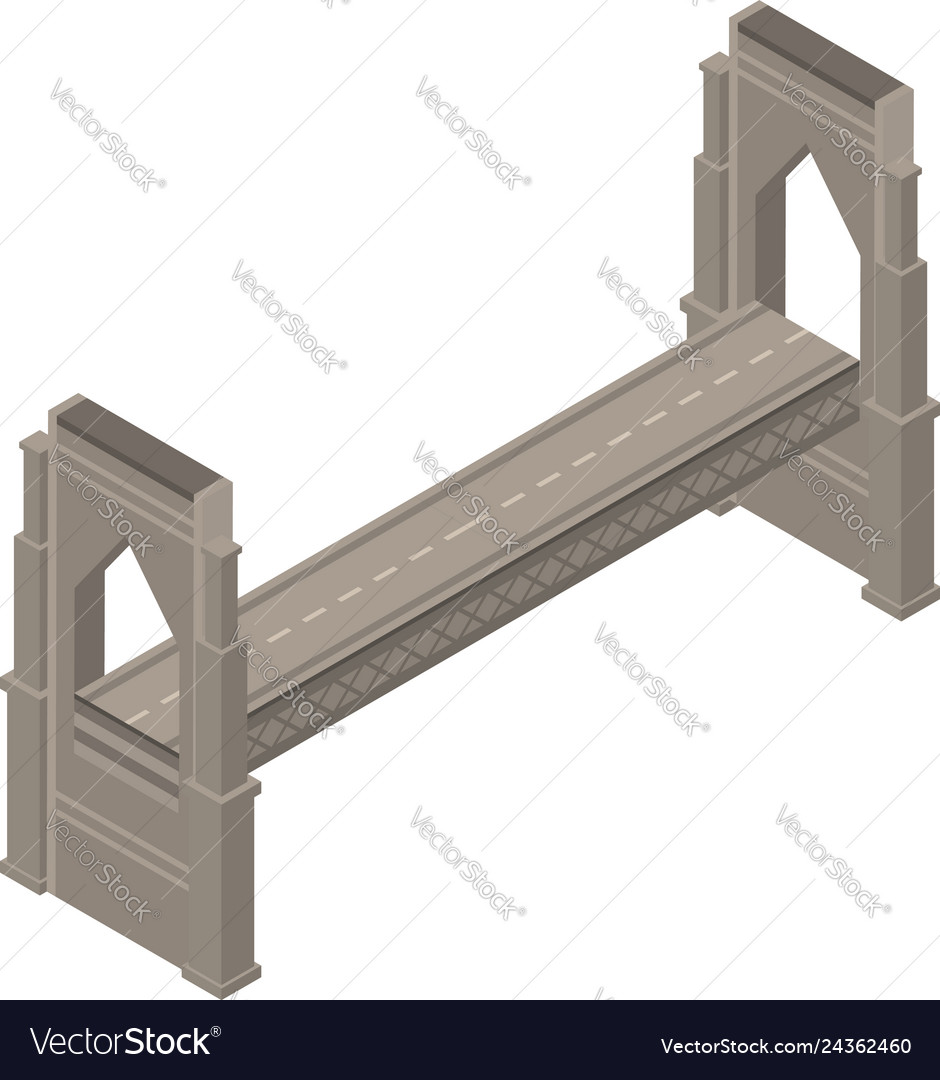 Architectural bridge icon isometric style Vector Image