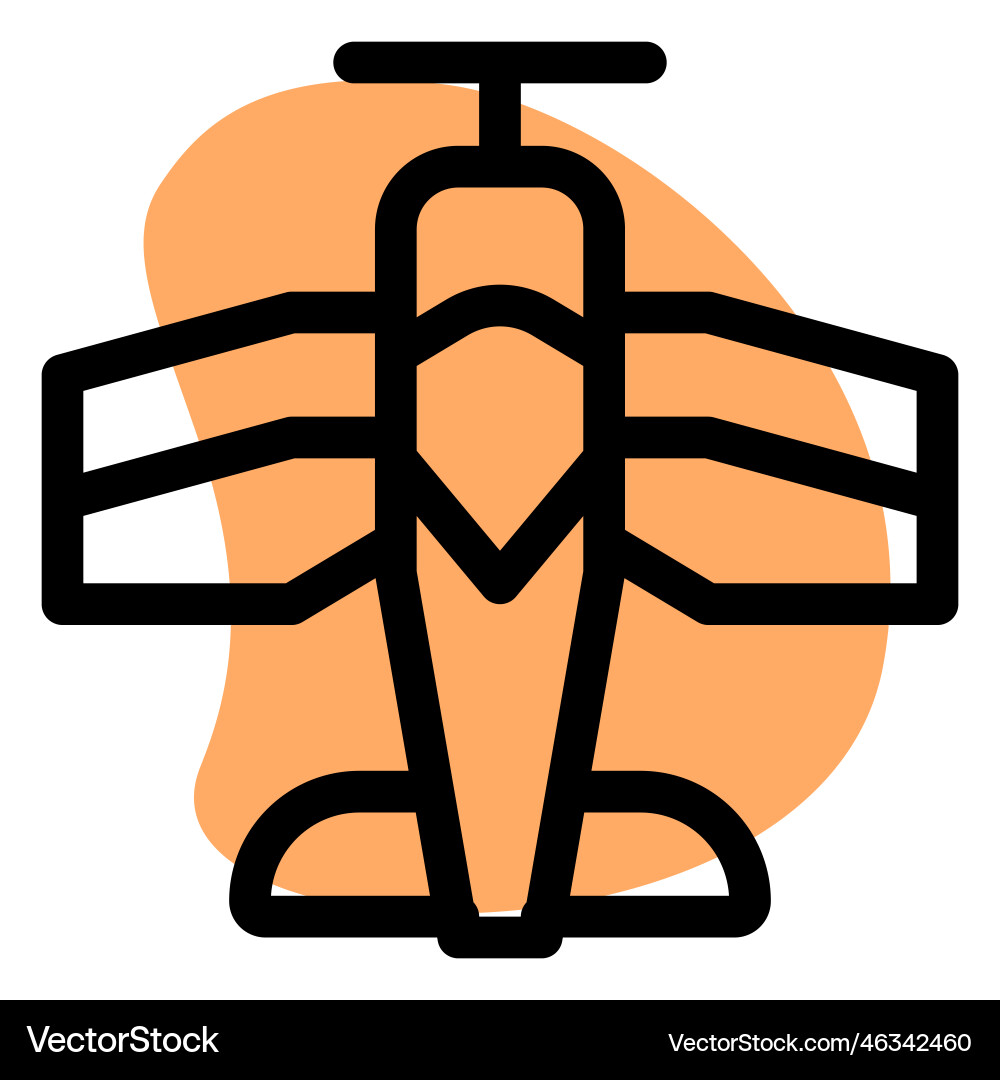Biplane an old style aircraft Royalty Free Vector Image