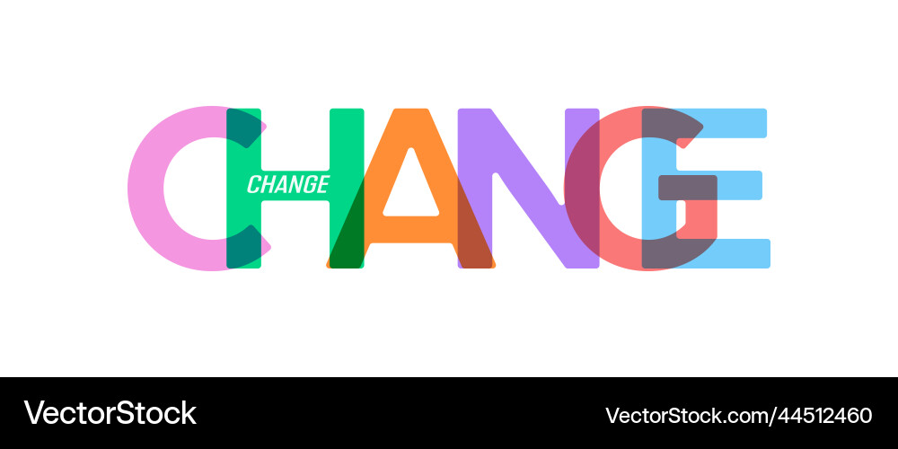 Change colorful typographic banner for posters Vector Image