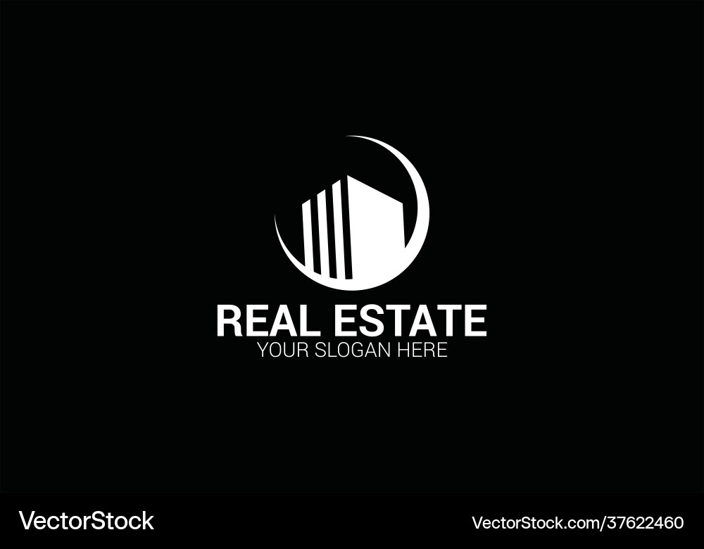 Creative real estate logo design templet Vector Image
