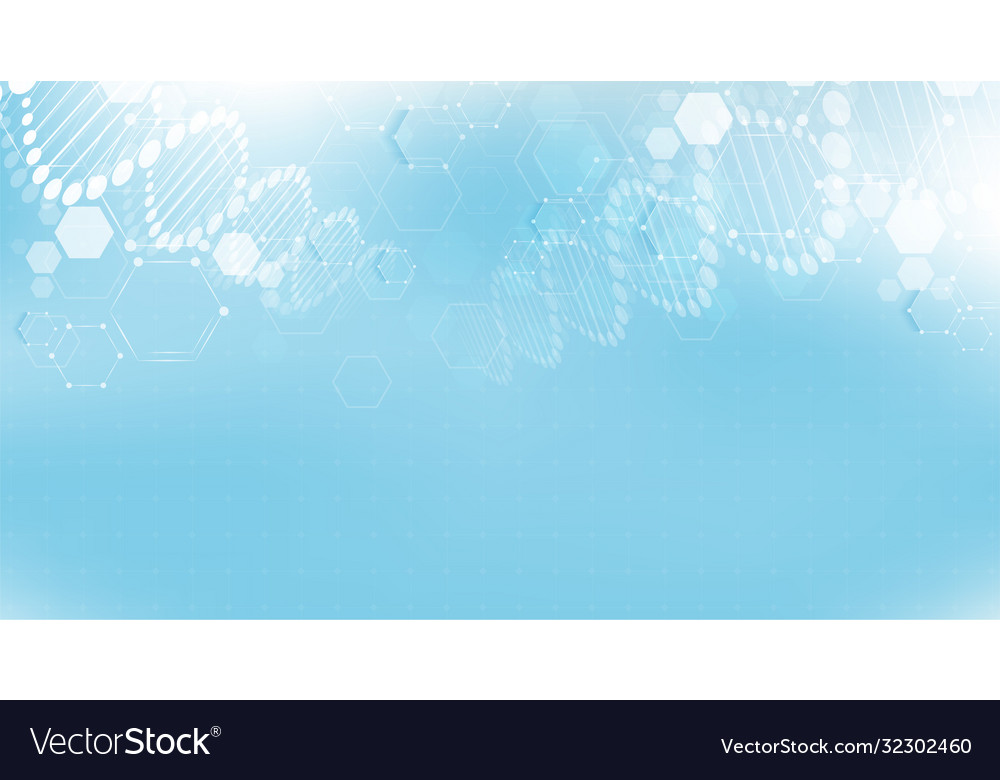 Dna digital sequence code structure with glow Vector Image