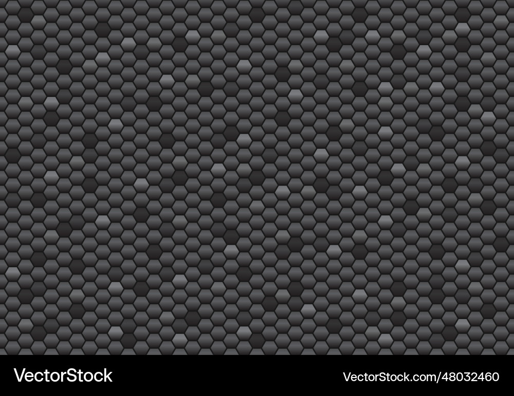 Hexagon black carbon seamless pattern abstract Vector Image