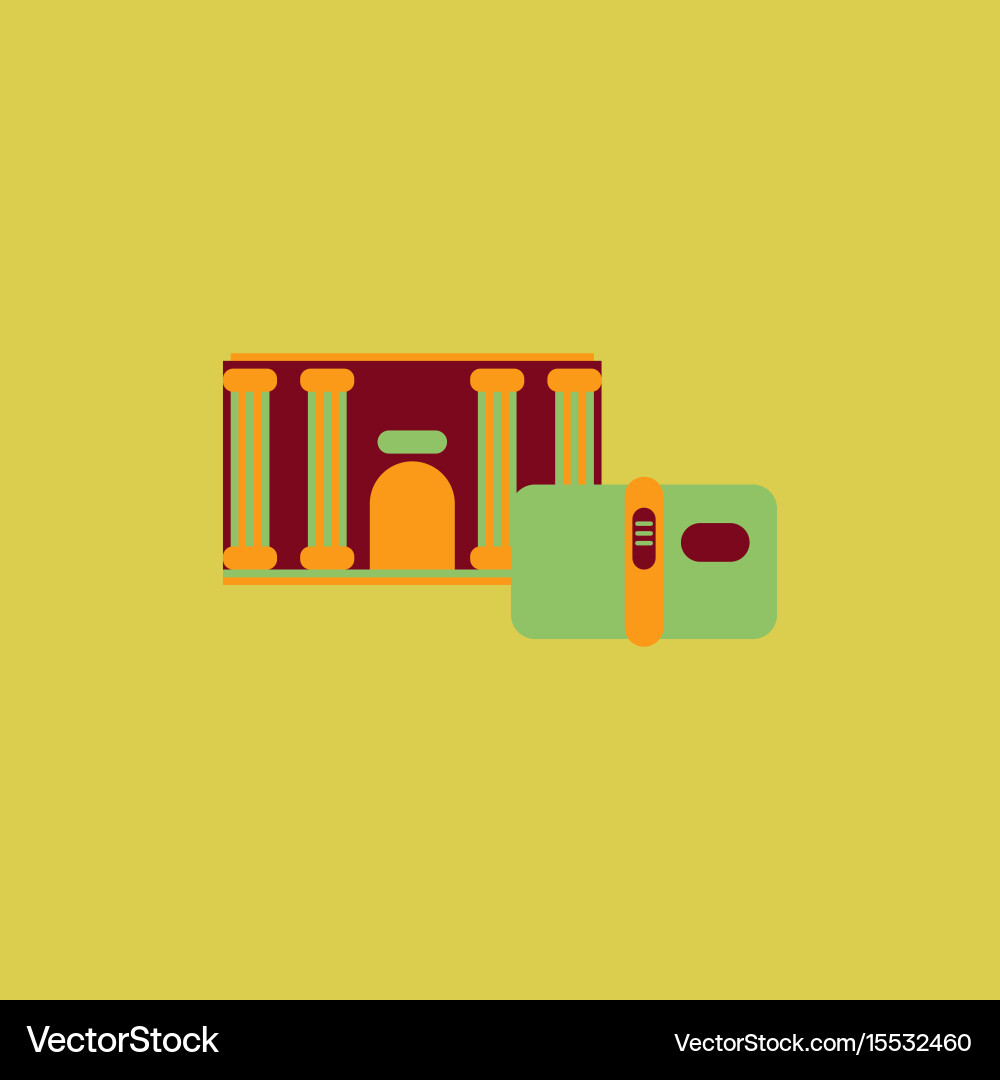 History book and architecture ancient building Vector Image