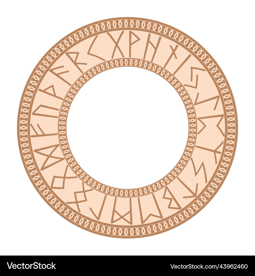 Runic circle an ancient slavic symbol decorated Vector Image