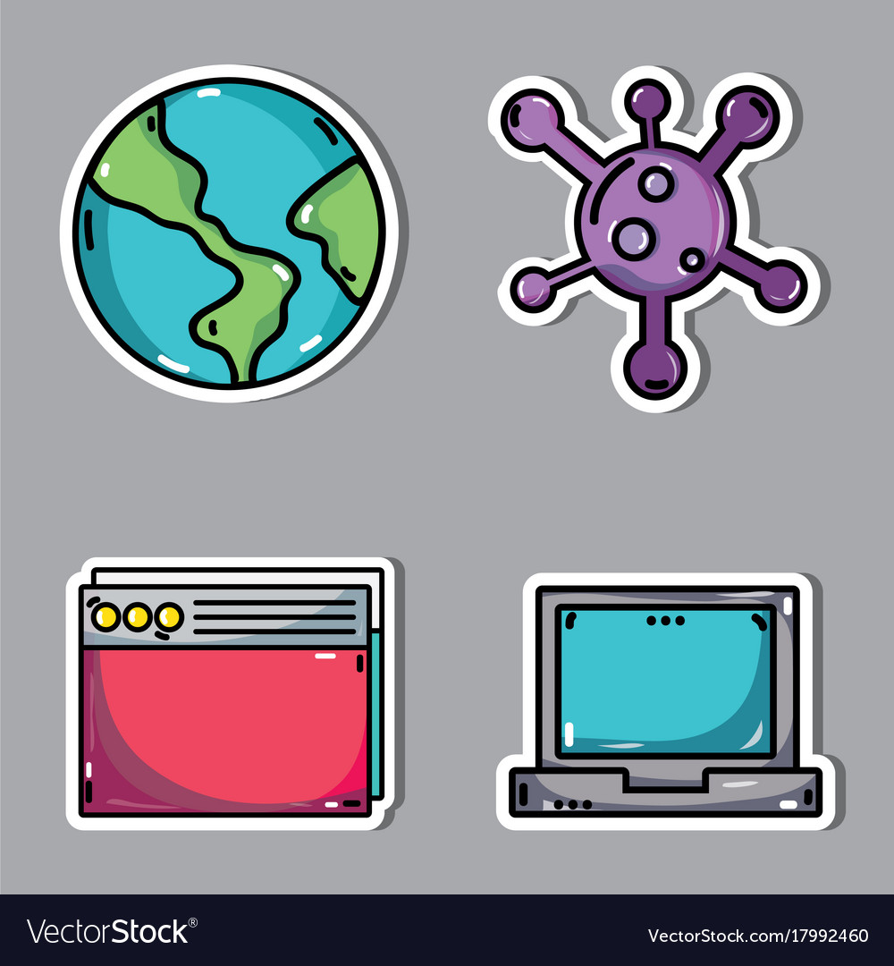 Set programmer data information technology Vector Image