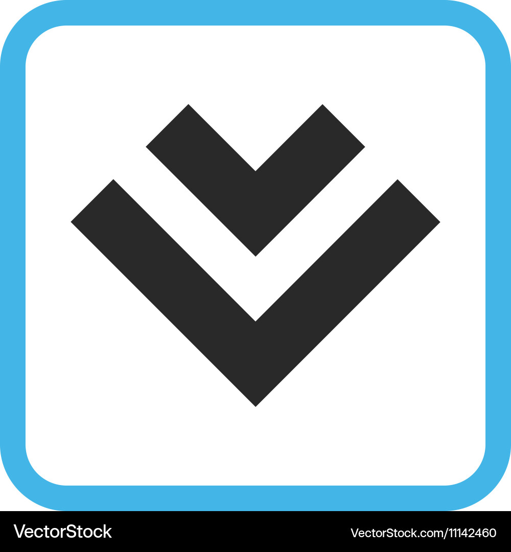 Shift Down Icon In a Frame Royalty Free Vector Image