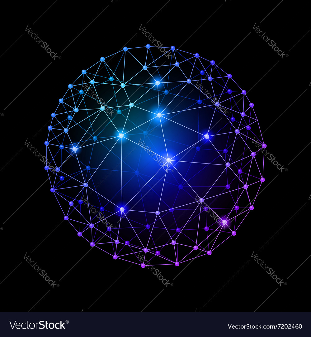 Sphere connected Royalty Free Vector Image - VectorStock
