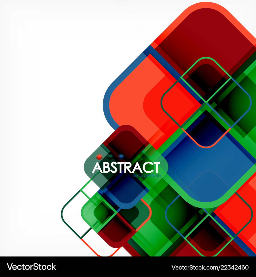 Square geometric abstract background paper art Vector Image