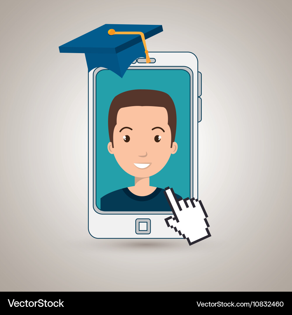 Woman student smartphone apps Royalty Free Vector Image
