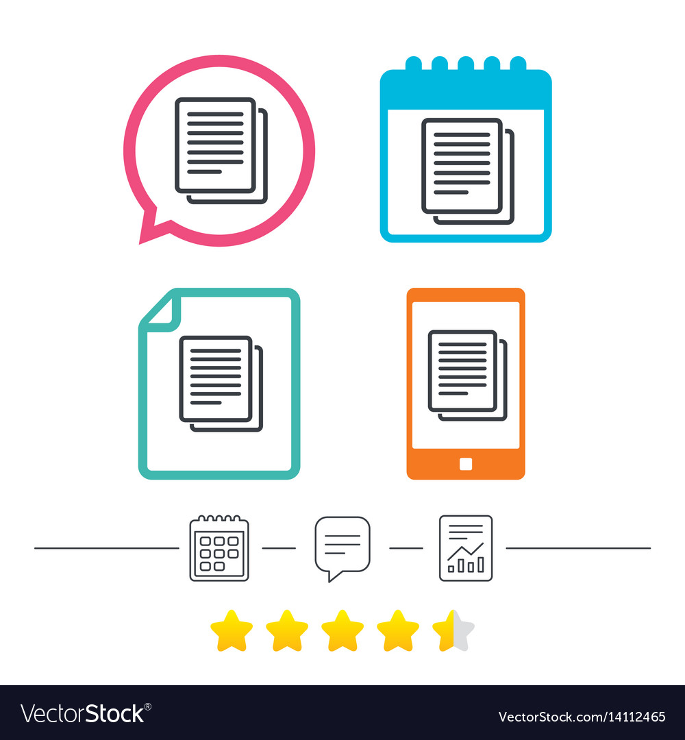 Copy file sign icon duplicate document symbol Vector Image