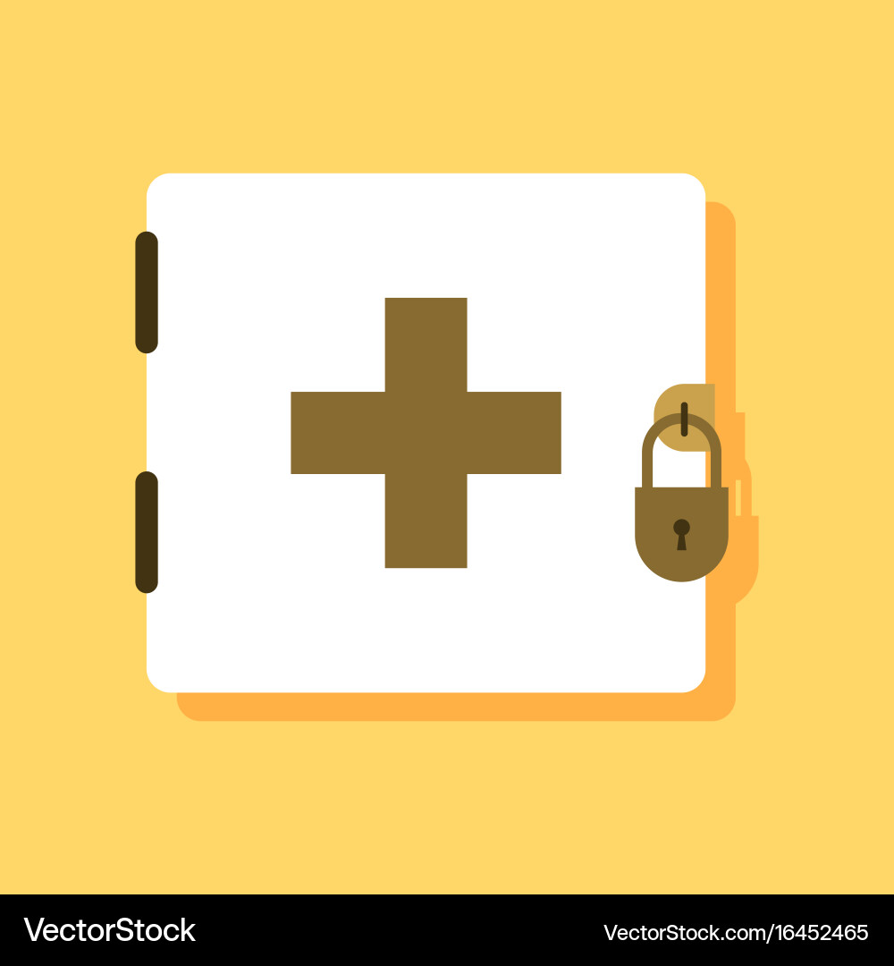 Flat Icon Design Collection First Aid Kit Vector Image
