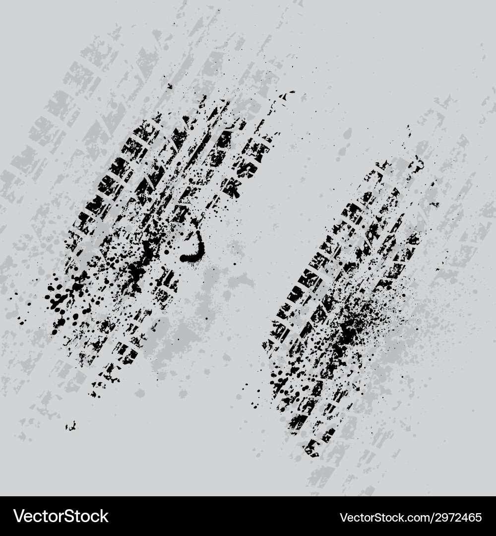 Grunge tire track Royalty Free Vector Image - VectorStock