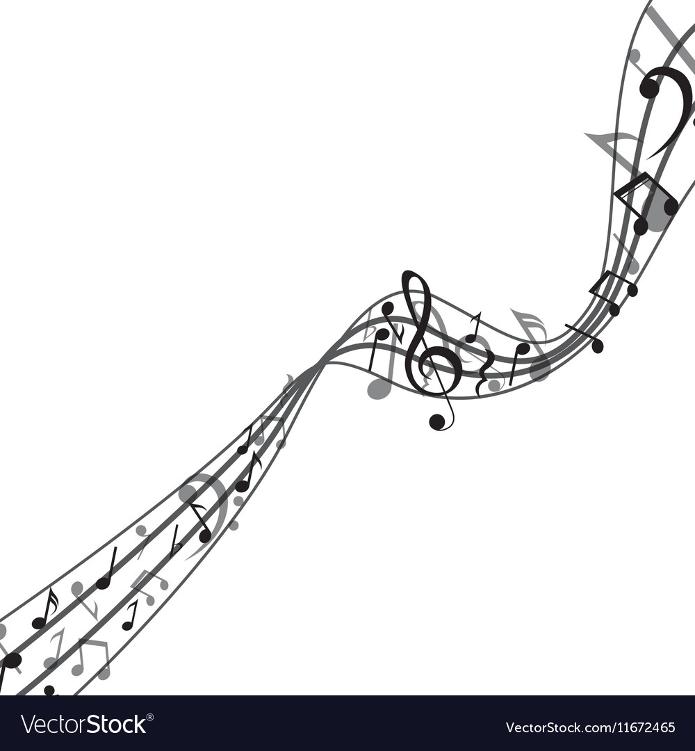Isolated music note design Royalty Free Vector Image