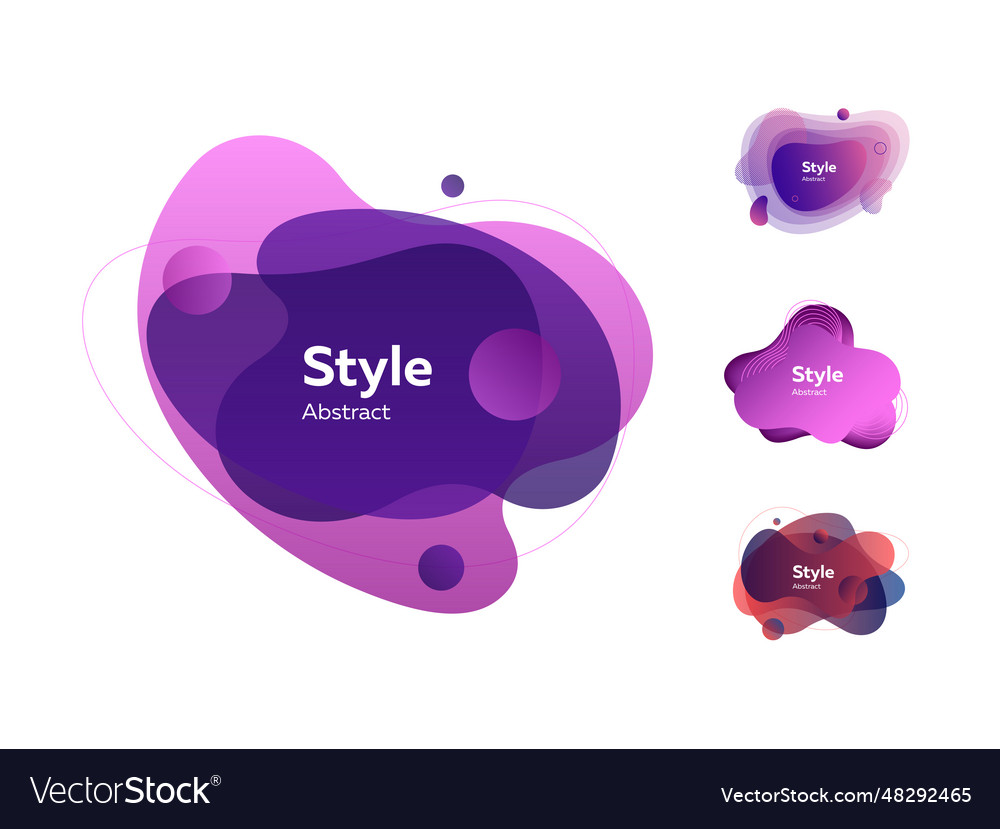 Modern fluid gradient elements Royalty Free Vector Image