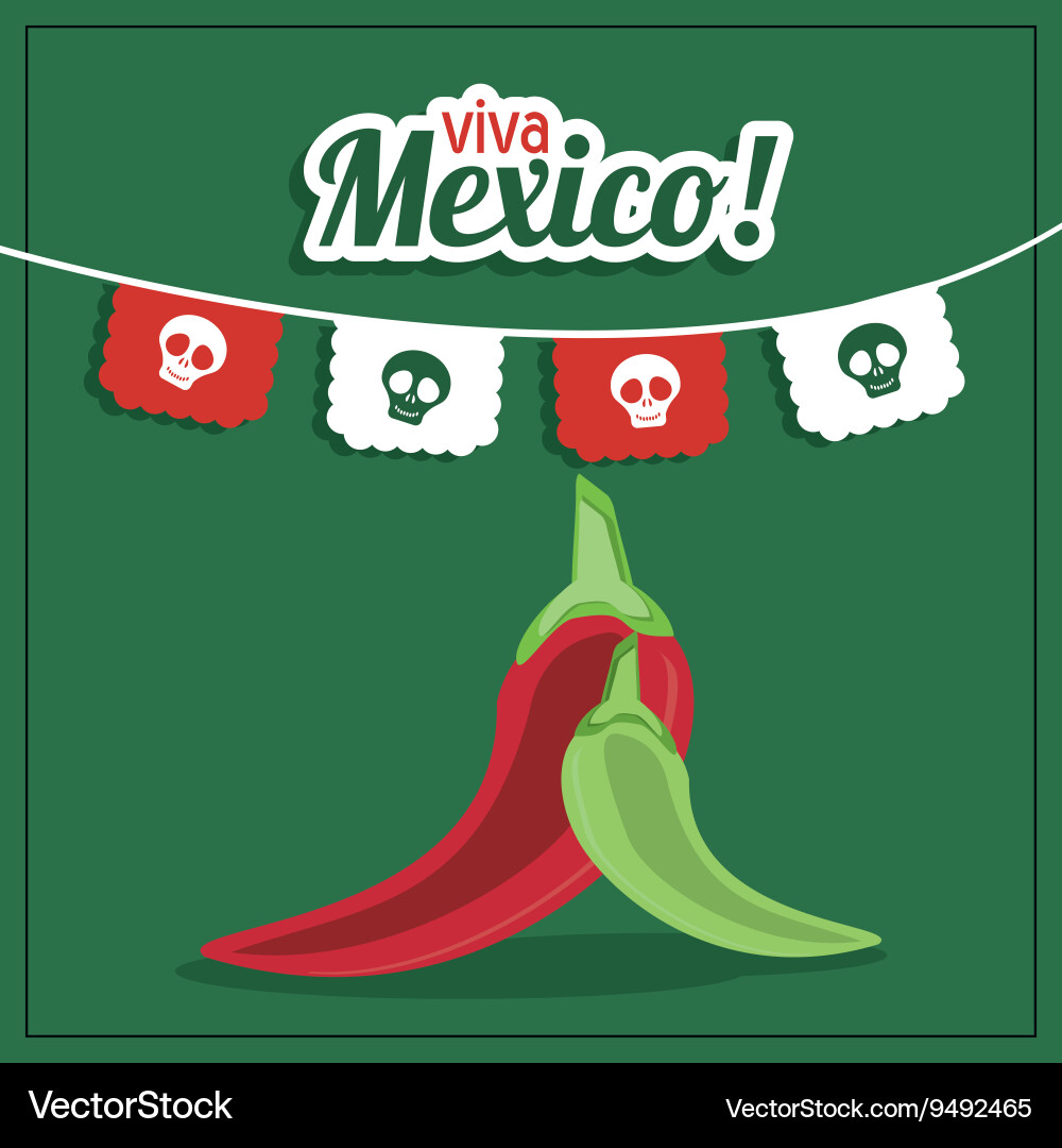 Pepper icon Mexico culture graphic Royalty Free Vector Image