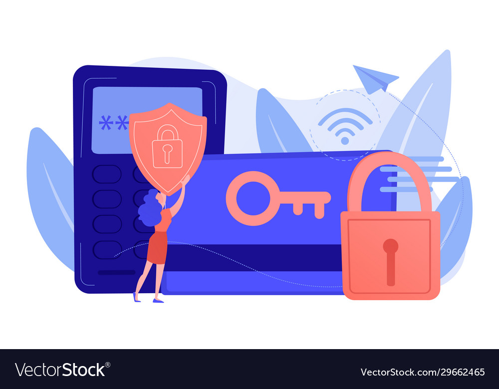 Security access card concept Royalty Free Vector Image