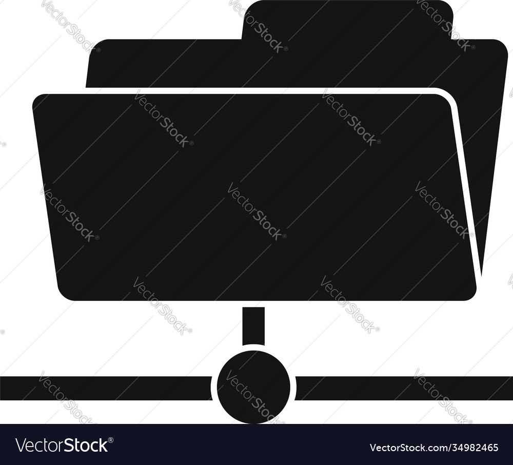 Server folder icon simple style Royalty Free Vector Image