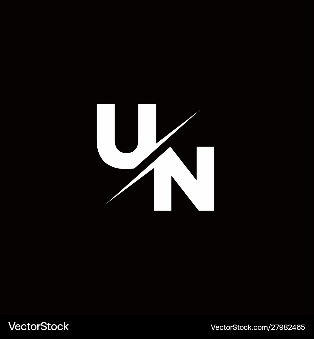 Un logo letter monogram slash with modern Vector Image