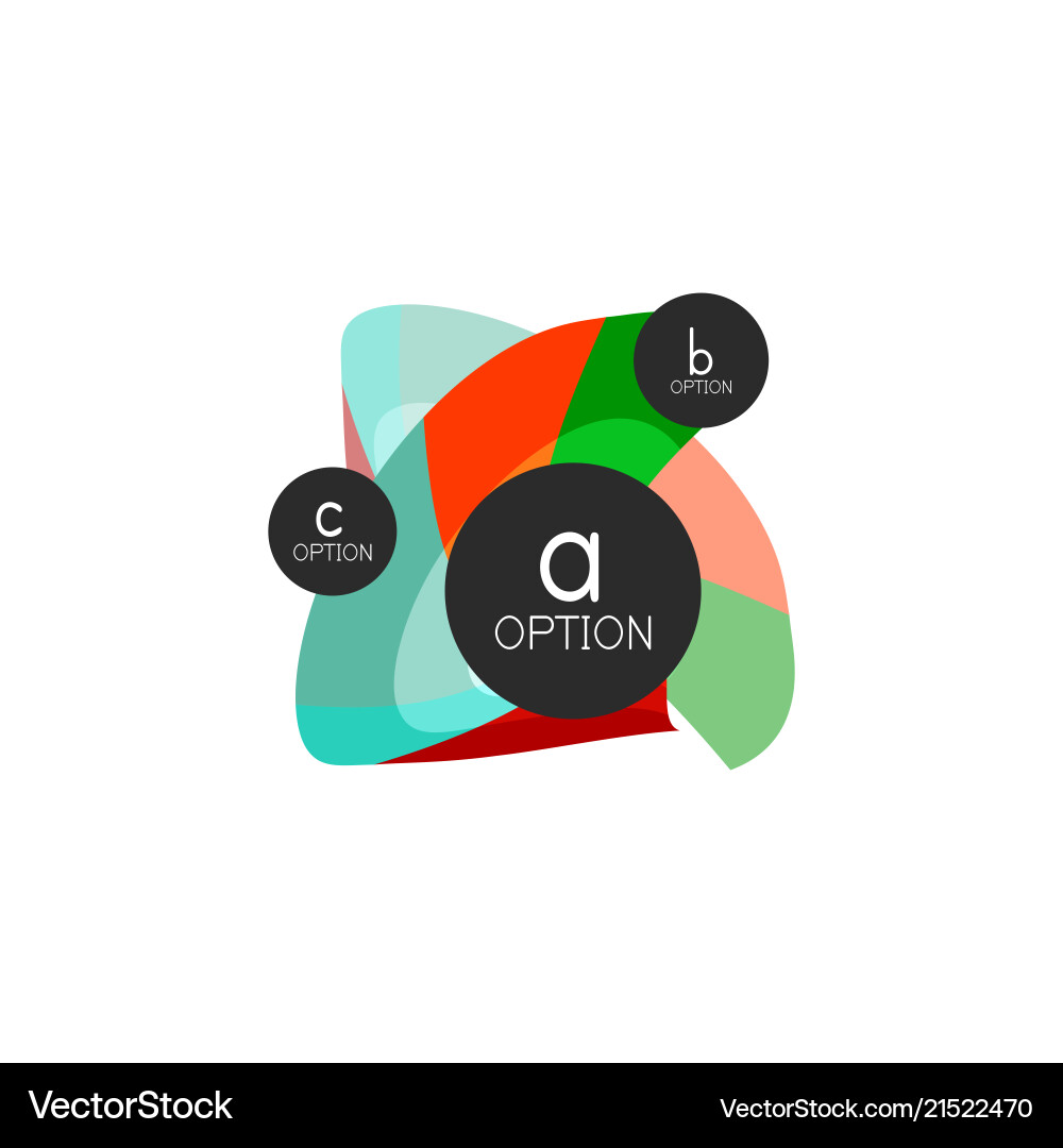 Abstract colorful geometric option infographics Vector Image