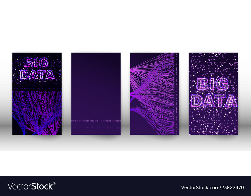 Big data visual concept network cover set Vector Image Big data visual concept network cover set Vector Image