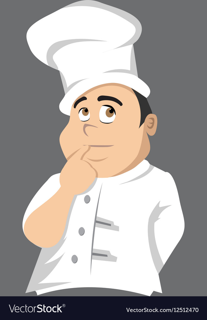 Chef thinking Royalty Free Vector Image - VectorStock
