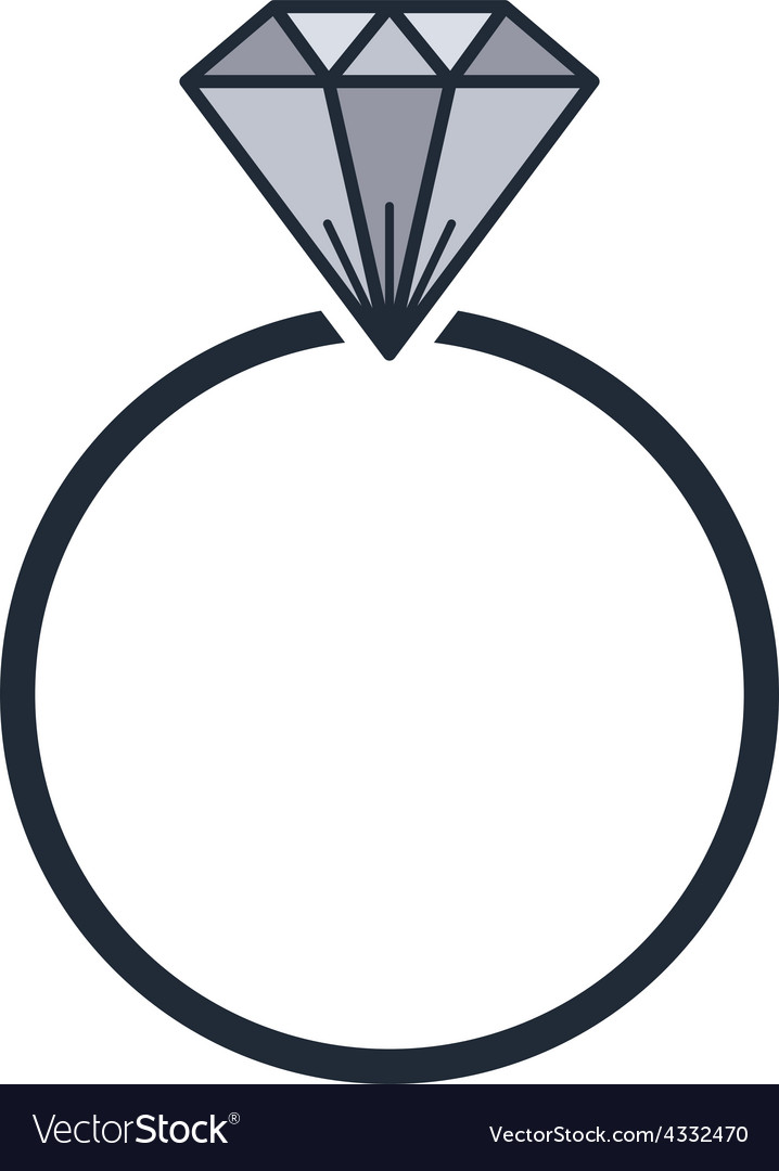 Diamond ring Royalty Free Vector Image - VectorStock