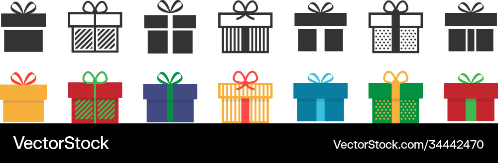 Gift box icon present symbol christmas Royalty Free Vector
