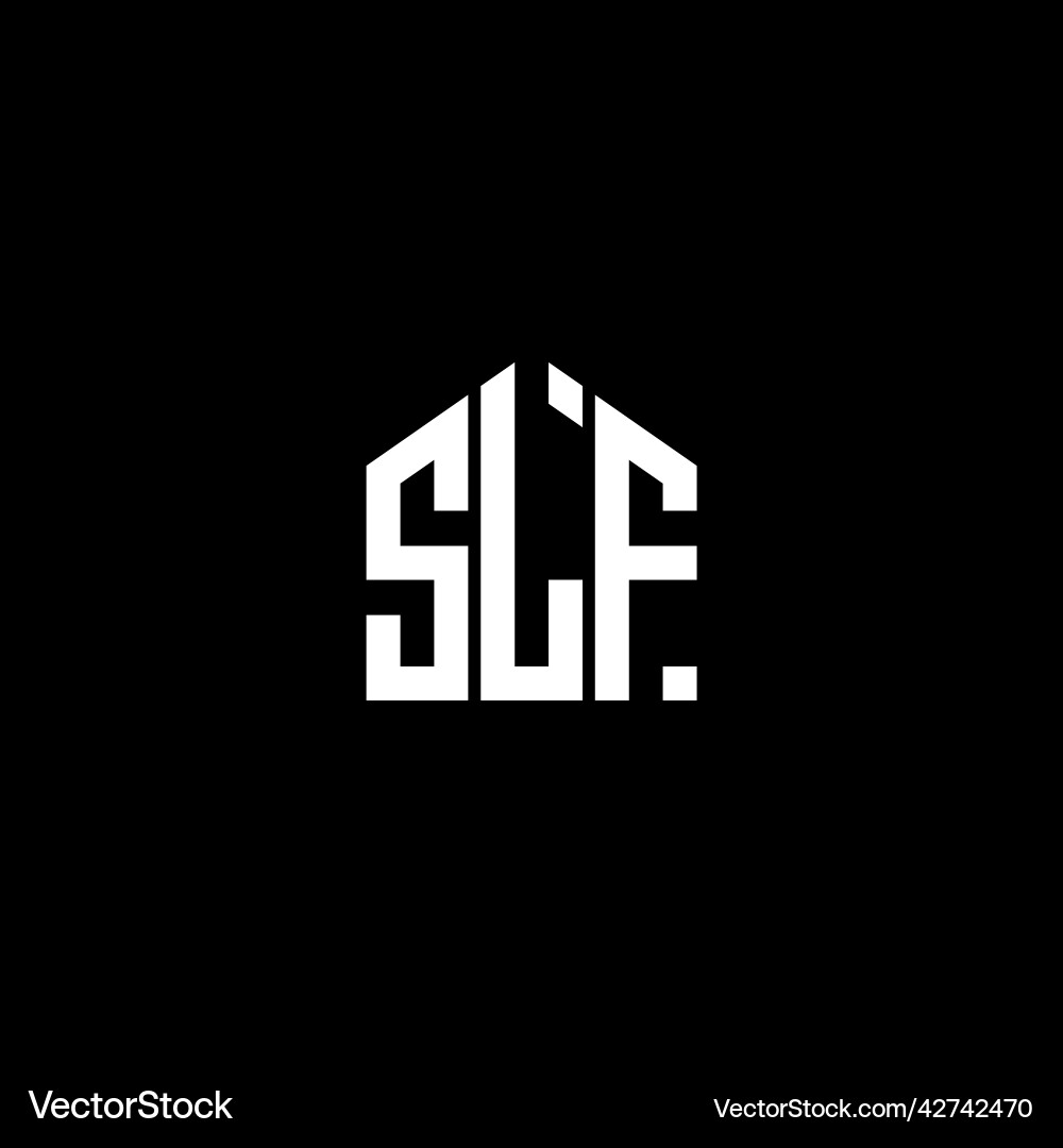 Slf letter logo design on black background Vector Image