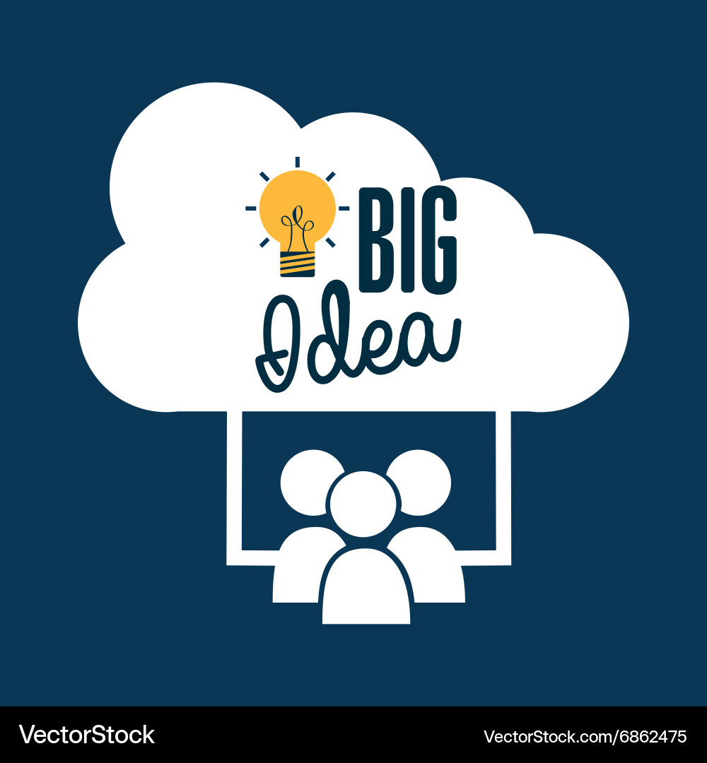 Big idea design Royalty Free Vector Image - VectorStock