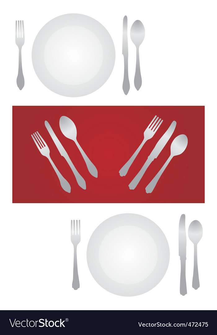 Dinner set Royalty Free Vector Image - VectorStock