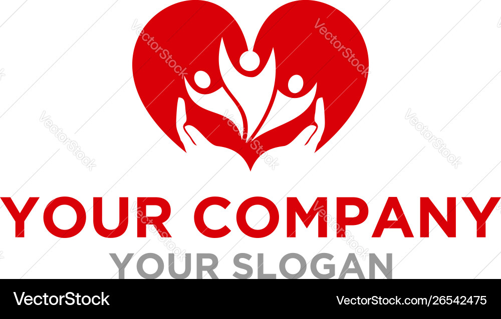Help love career logo design Royalty Free Vector Image
