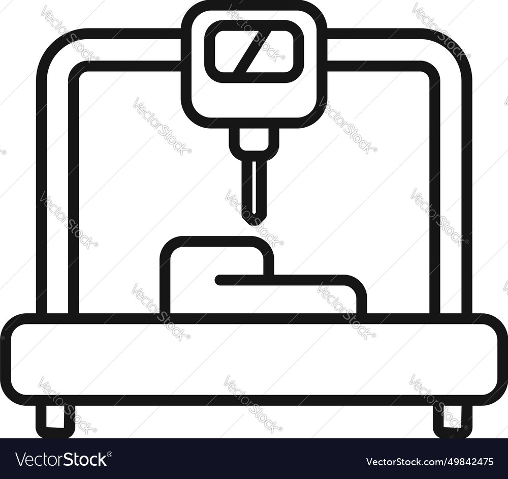 Human bio printer icon outline bioprinting Vector Image