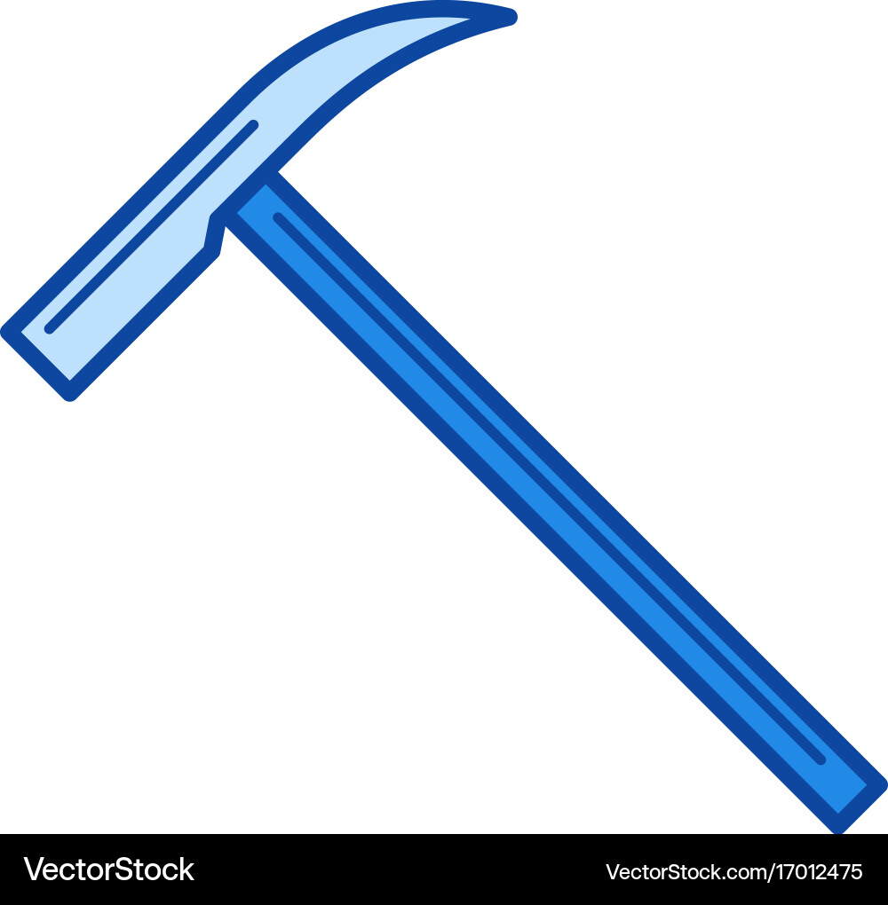 Ice ax line icon Royalty Free Vector Image - VectorStock