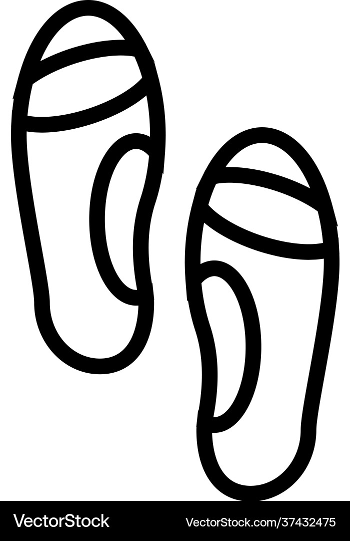 Orthopedic insoles line icon Royalty Free Vector Image