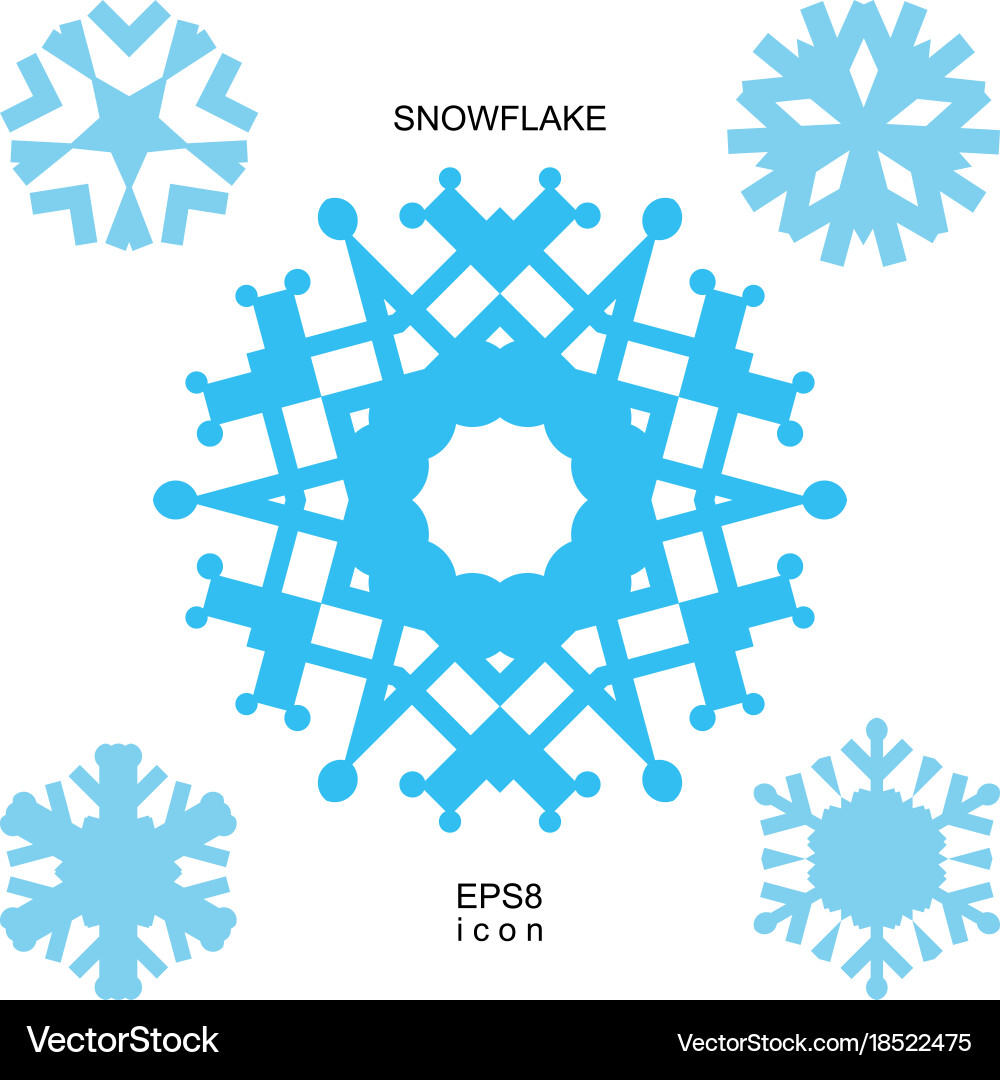 Snowflake icon isolated Royalty Free Vector Image