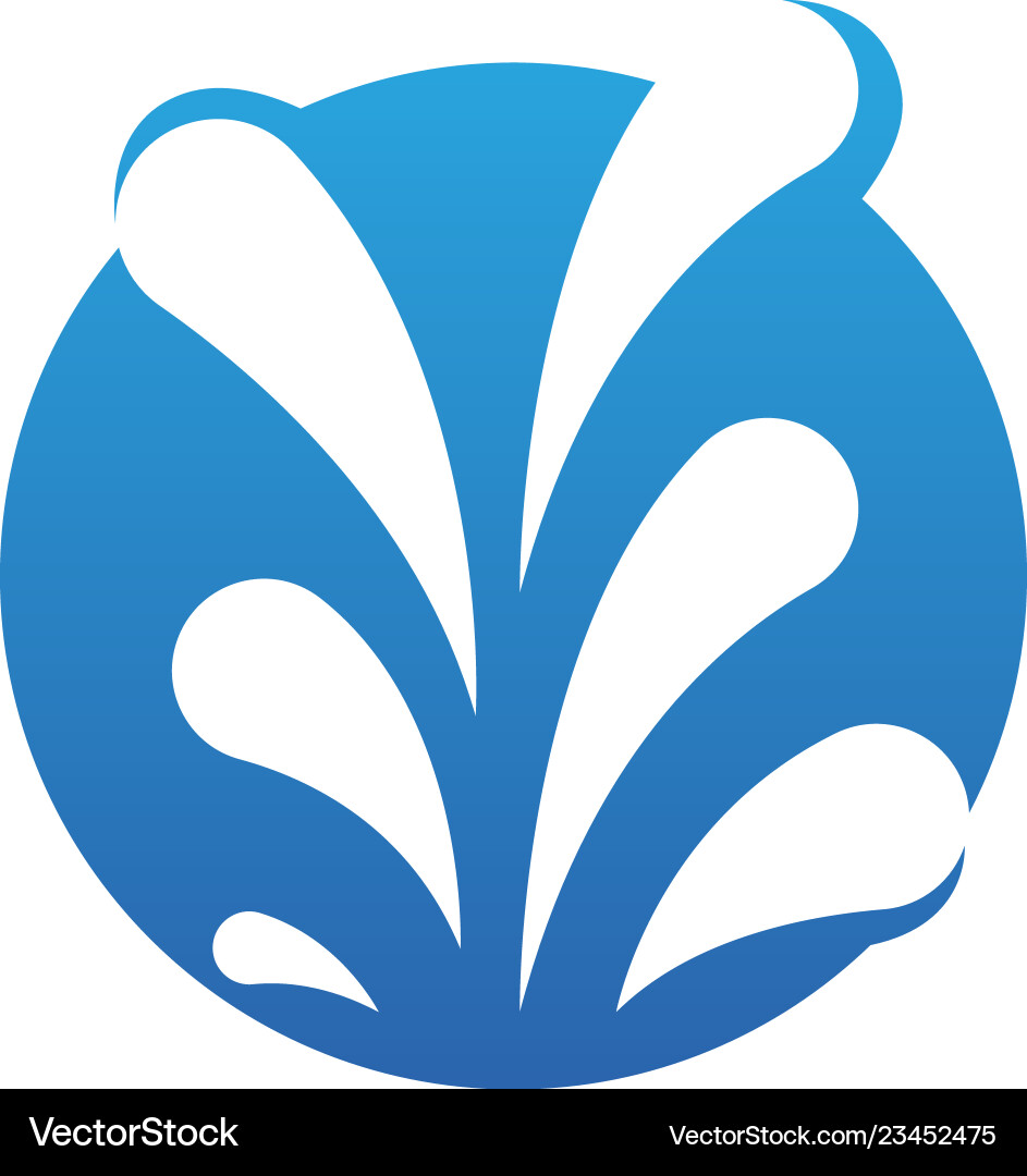 Splash water logo and symbol Royalty Free Vector Image