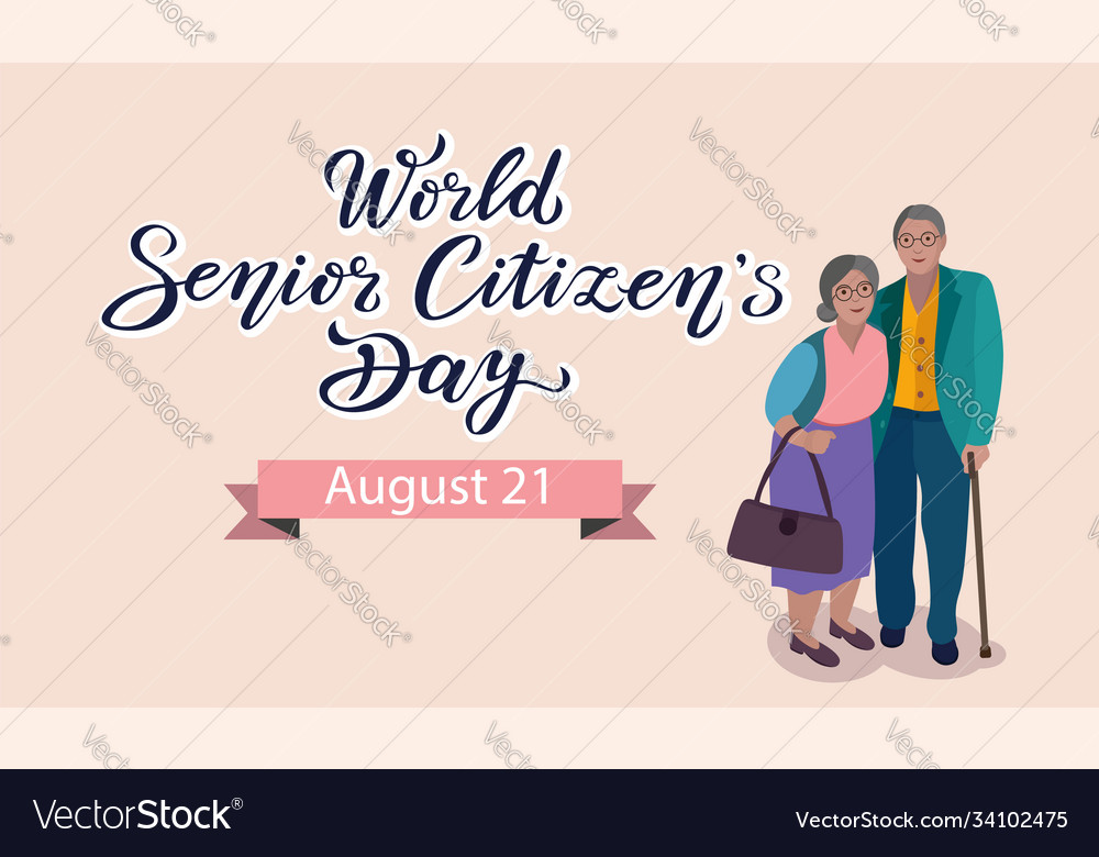 World senior citizens day poster Royalty Free Vector Image World senior citizens day poster Royalty Free Vector Image