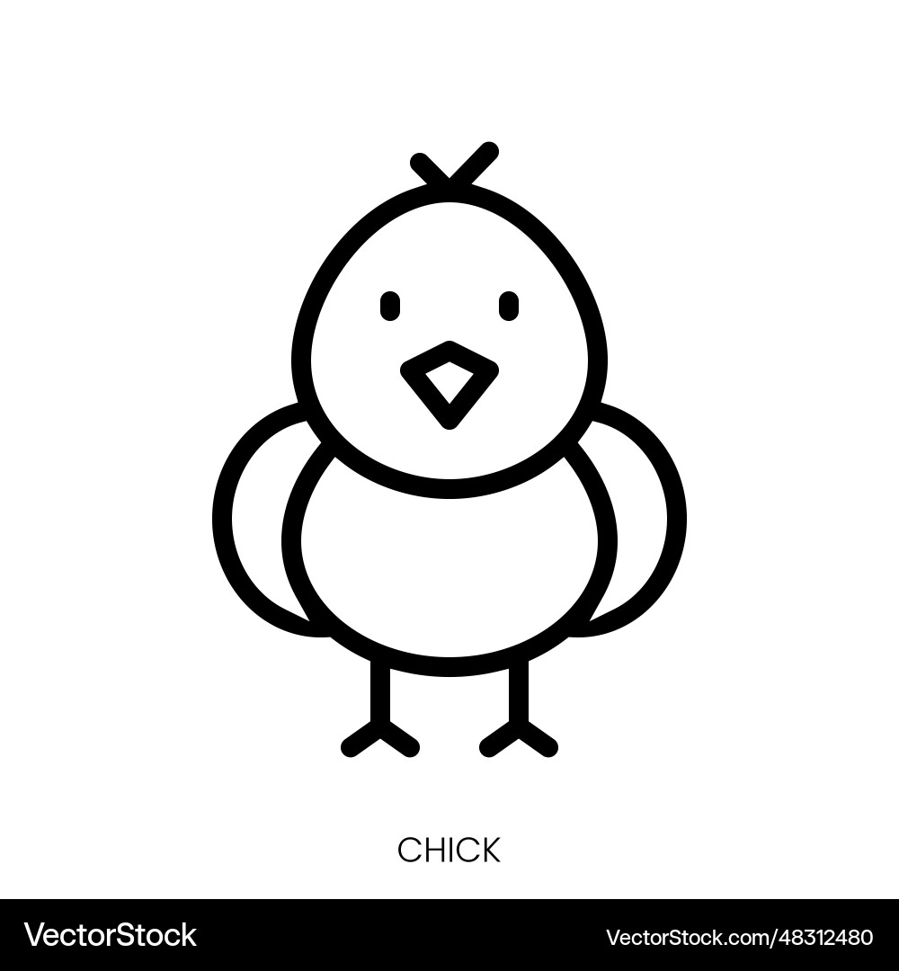 Chick icon line art style design isolated Vector Image