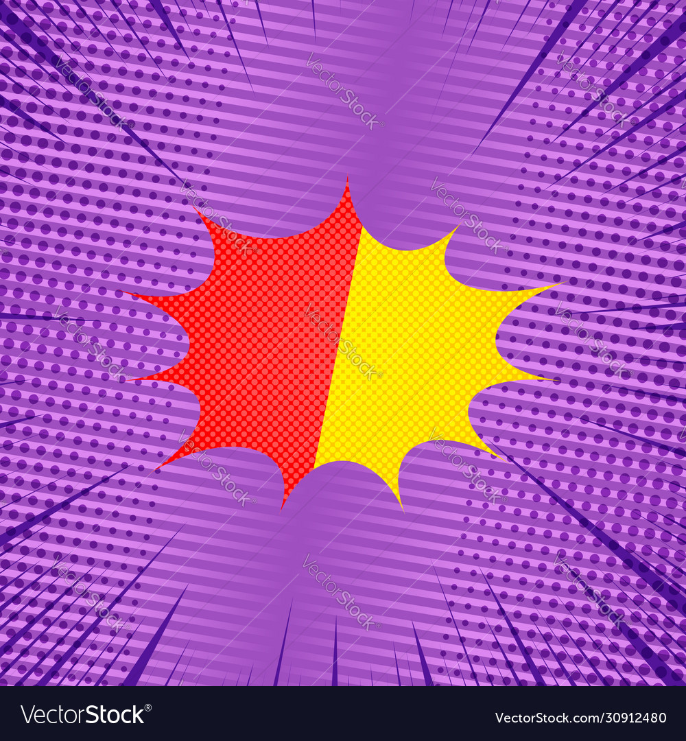Comic explosive light template Royalty Free Vector Image