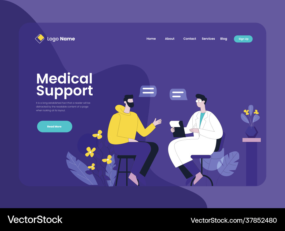 Doctor talking to patient conc Royalty Free Vector Image