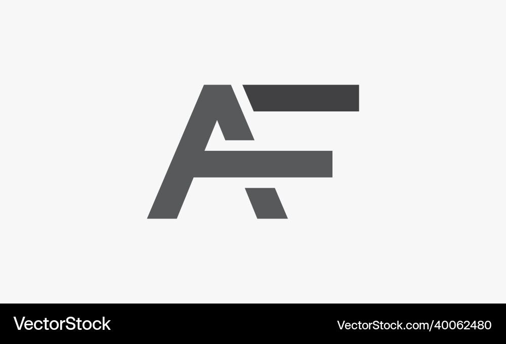 Fa or af letter logo modern concept isolated Vector Image
