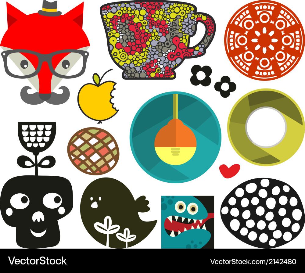 Mix of different imagesvol72 Royalty Free Vector Image