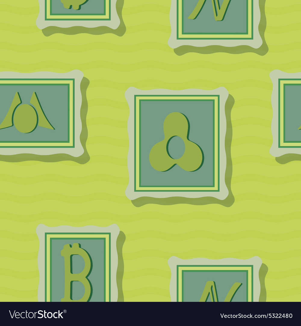 Seamless pattern with different cryptocurrency Vector Image