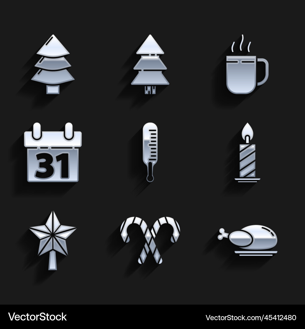 Set meteorology thermometer measuring christmas Vector Image