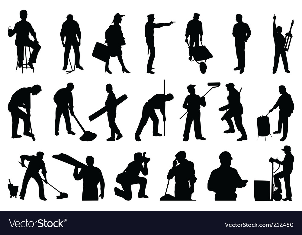 Working people Royalty Free Vector Image - VectorStock
