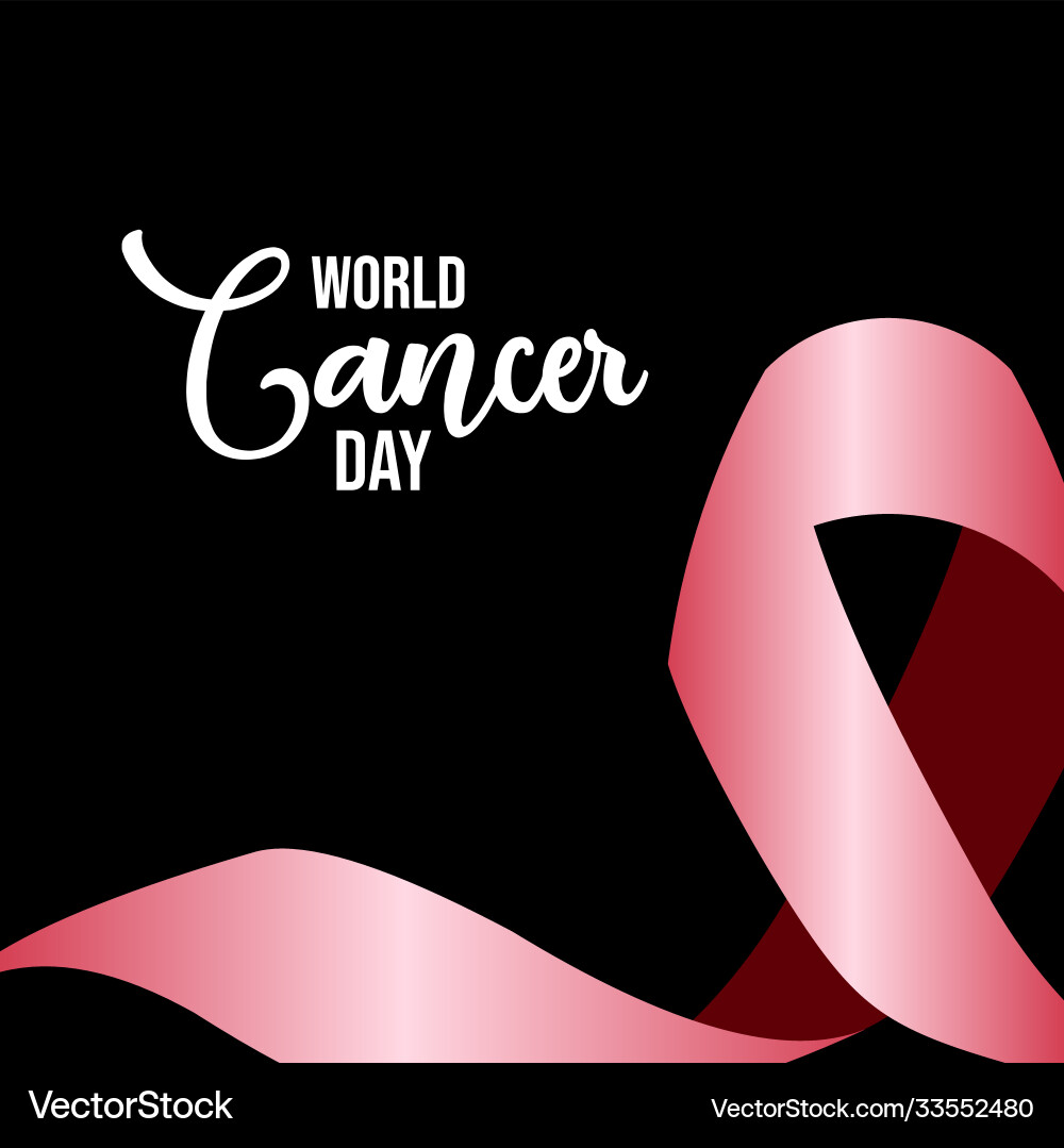 World cancer day template design Royalty Free Vector Image