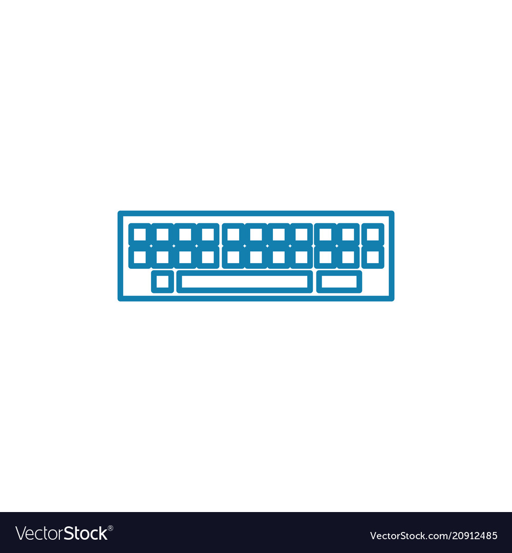 Button panel linear icon concept panel Royalty Free Vector