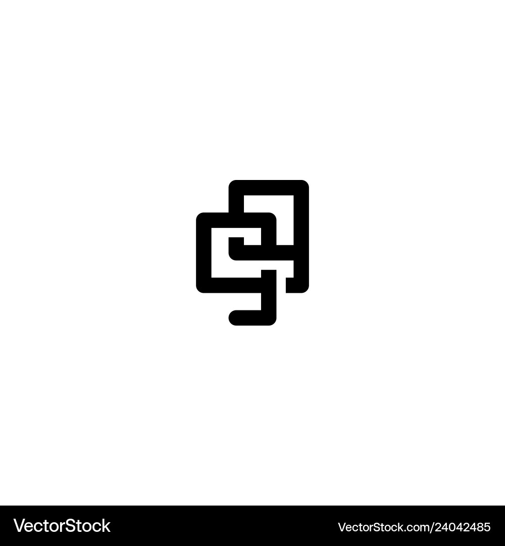 Ninety nine number double line art outline Vector Image